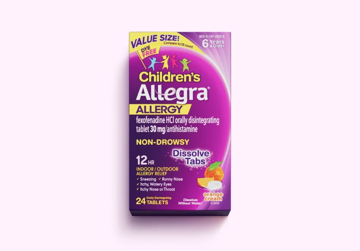 Children's Allegra® Allergy 12 Hour Dissolve Tabs | 0% Brain ...