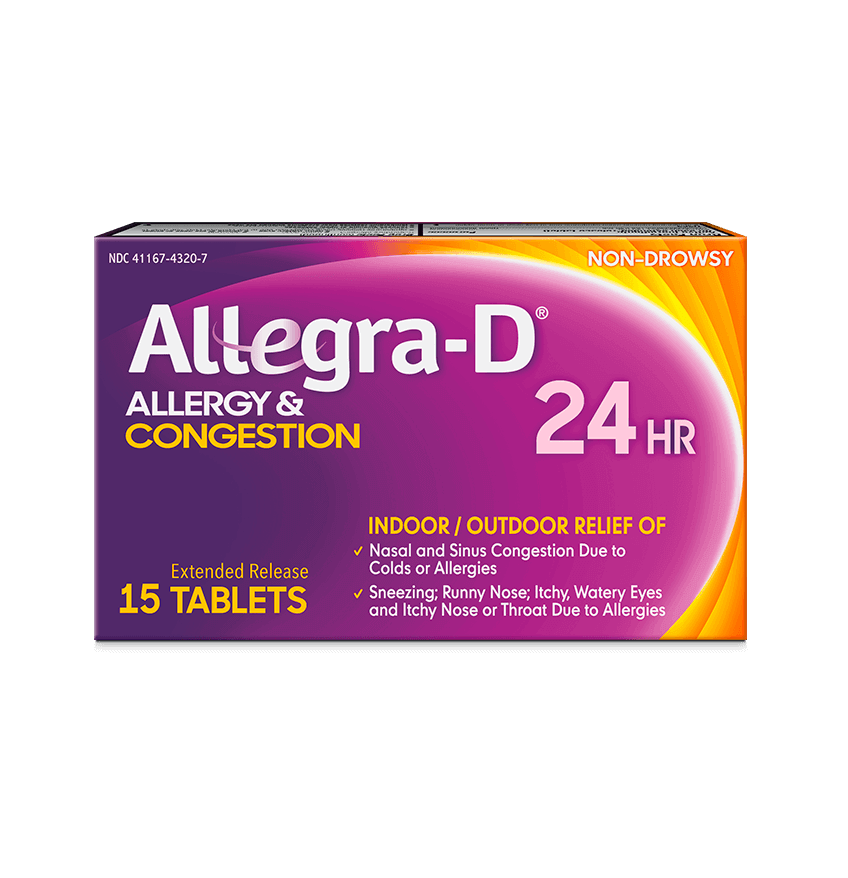 24 Hour Tablets | Allegra-D® Allergy & Congestion Relief Medicine